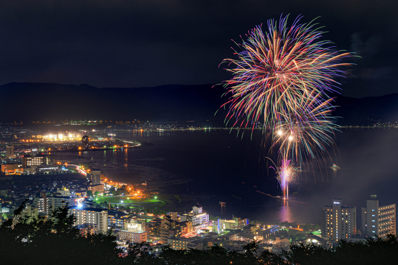 諏訪湖サマーナイト花火(長野県諏訪市) | 空花火2026